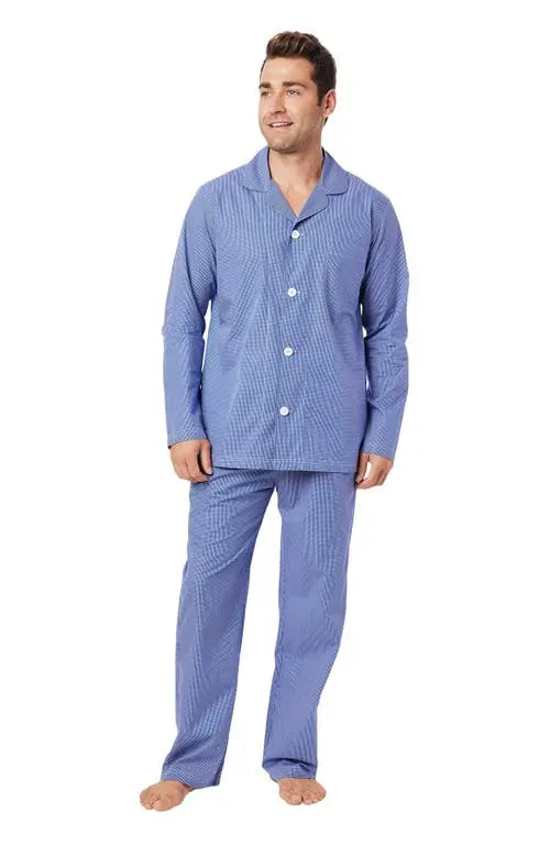 THE CAT'S PAJAMAS Luxe Pima Pajama - Charleston Blue