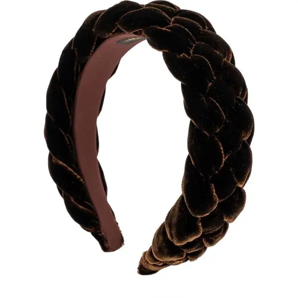 Alexandre De Paris Nocturne Braided Headband - Brown