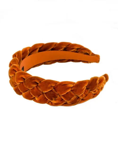 Alexandre De Paris Nocturne Braided Headband - Orange