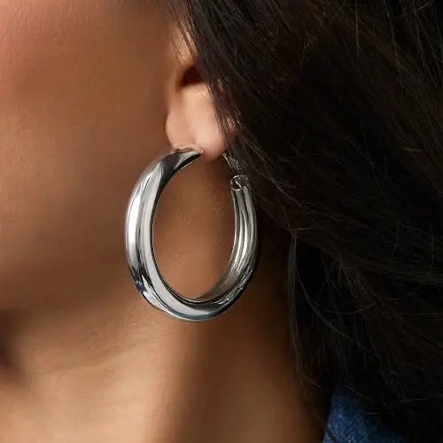 Jessica Simpson Textured Hoop Earring Set