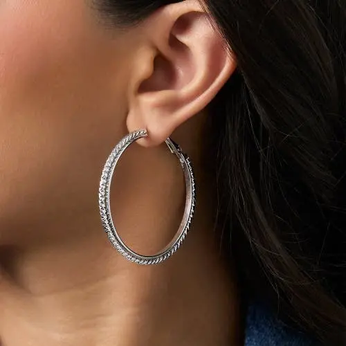 Jessica Simpson Textured Hoop Earring Set