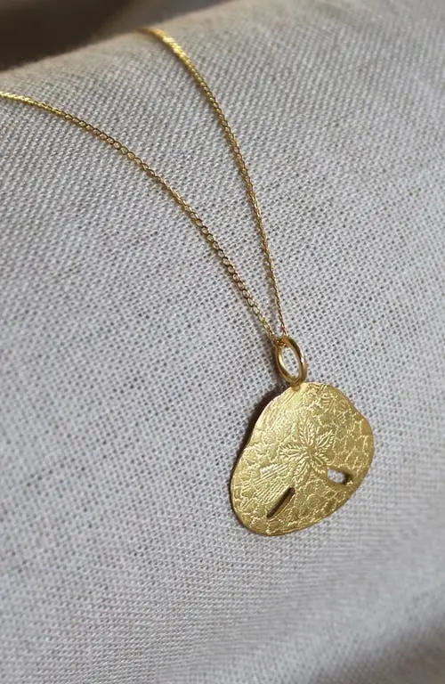 KAPOETA BY AMBICA Sand Dollar Pendant Necklace - Gold Plated