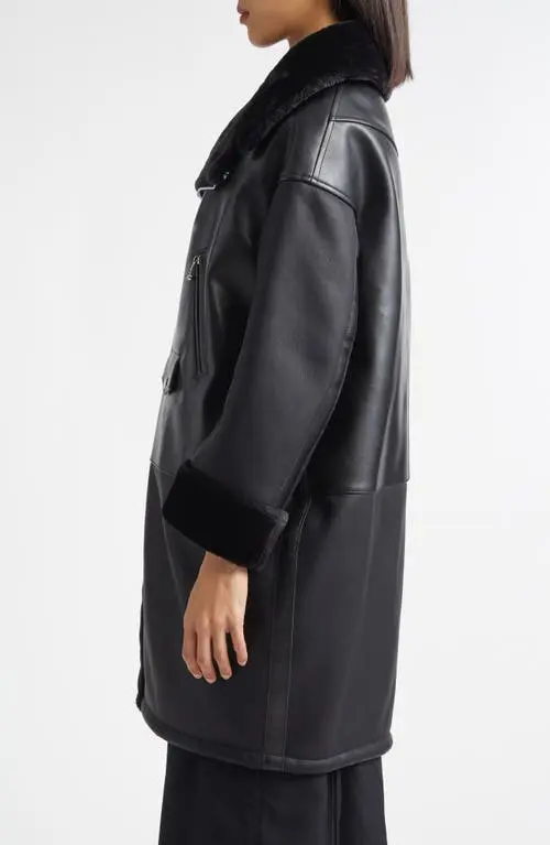 Junya Watanabe Faux Leather And Faux Fur Coat