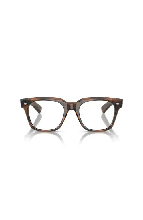 Oliver Spencer 51mm Rectangle Eyeglasses - Brown