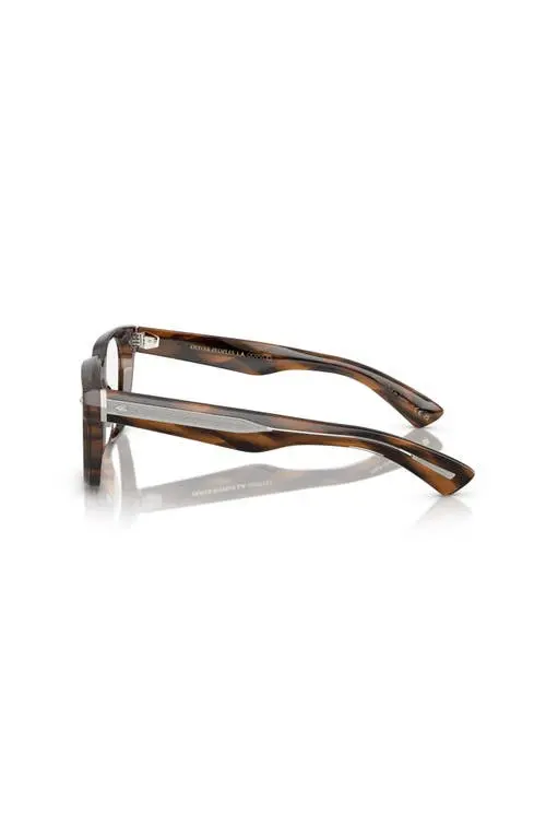 Oliver Spencer Acetate Rectangle Eyeglasses - Brown