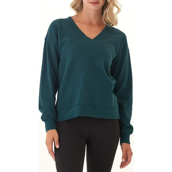 THREADS 4 THOUGHT Elisha V-neck Fleece Sweatshirt - Serrano