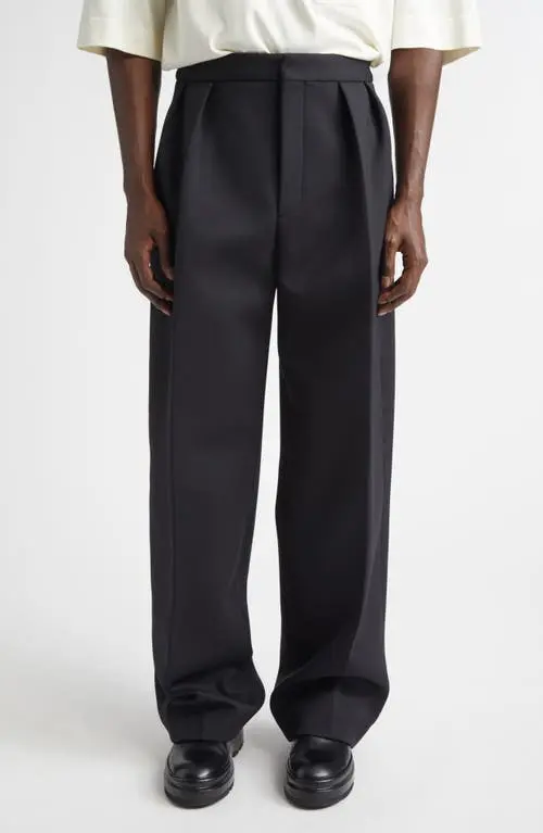 Jacquemus Le Pantalon Citta Pleated Stretch Wool Pants