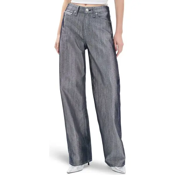 Rag & Bone Logan Coated Wide Leg Jeans