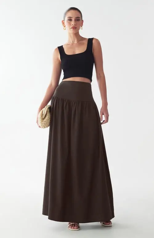 ST MRLO Gracie Maxi Skirt - Dark Brown