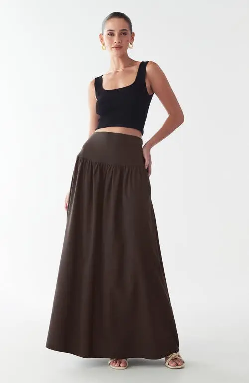 ST MRLO Gracie Maxi Skirt - Dark Brown