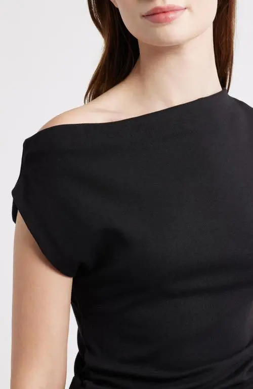 Mango Drape One-shoulder Top
