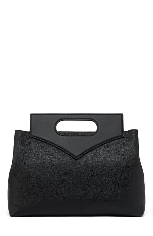 Mcm Embossed Leather Shoulder Bag - Black