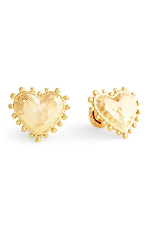 ANABEL ARAM JEWELRY Heart Stud Earrings - Gold
