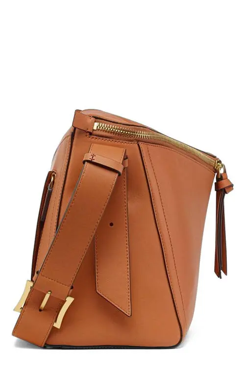 Mcm Diamant 3d Calf Leather Shoulder Bag - Brown