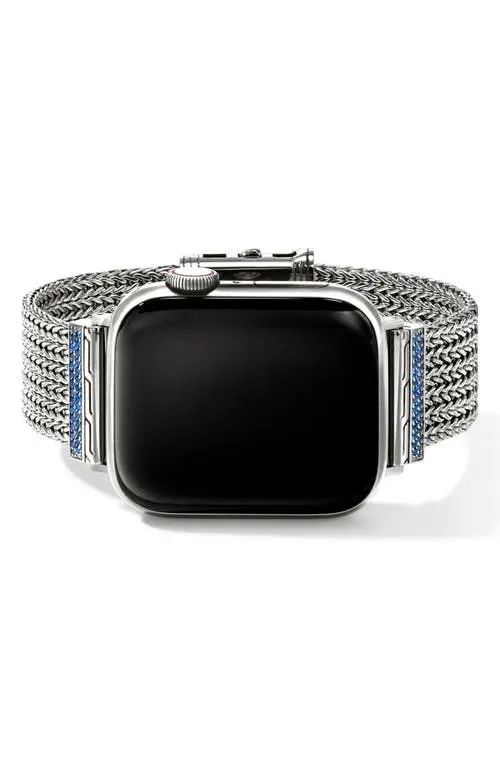 John Hardy Icon Link Smart Watch Strap - Silver/sapphire