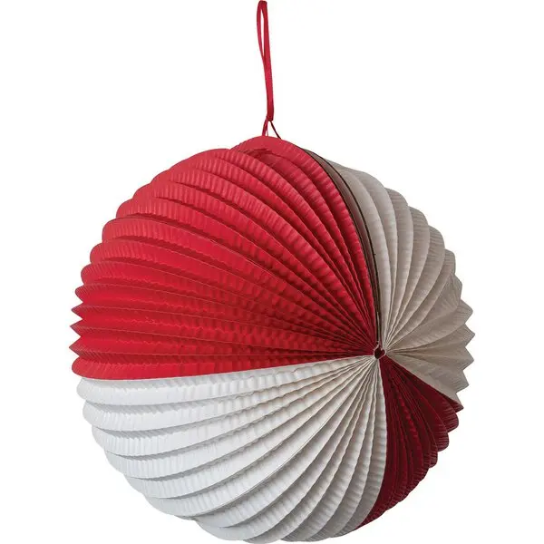 STORIED HOME Crinkle Paper Folding Ball Ornament