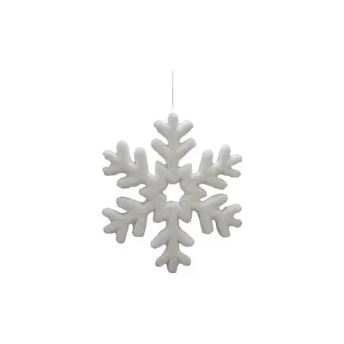 STORIED HOME Wide Flocked Foam Snowflake Ornament