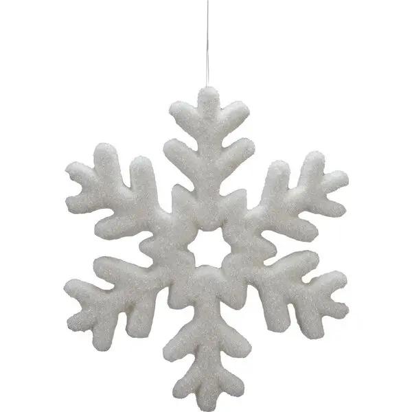 STORIED HOME Flocked Foam Snowflake Ornament