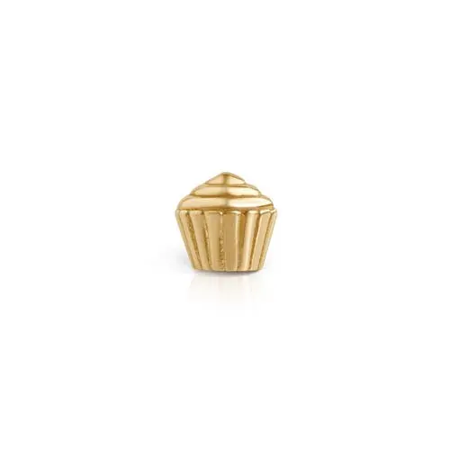 WHIT JEWELRY 14k Yellow Gold Cupcake Stud Earring - Gold - Butterfly Back