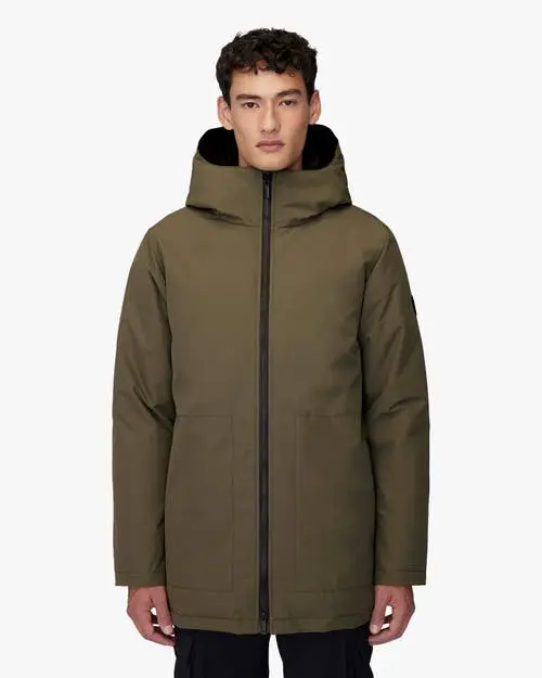 QUARTZ CO. Jules Hooded Down Winter Jacket - Sage