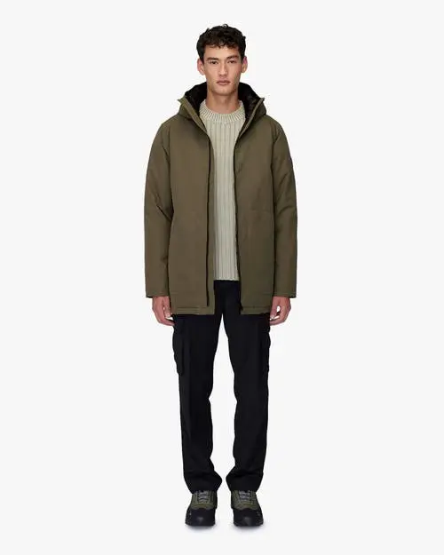 QUARTZ CO. Jules Hooded Down Winter Jacket - Sage