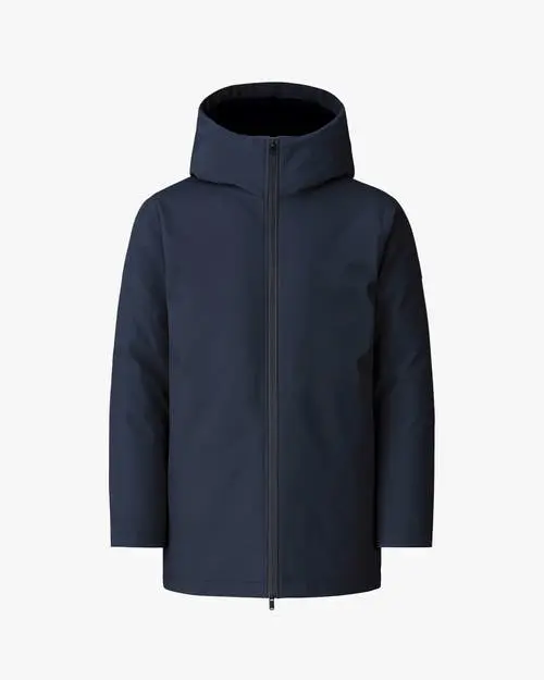 QUARTZ CO. Jules Hooded Down Winter Jacket - True Navy