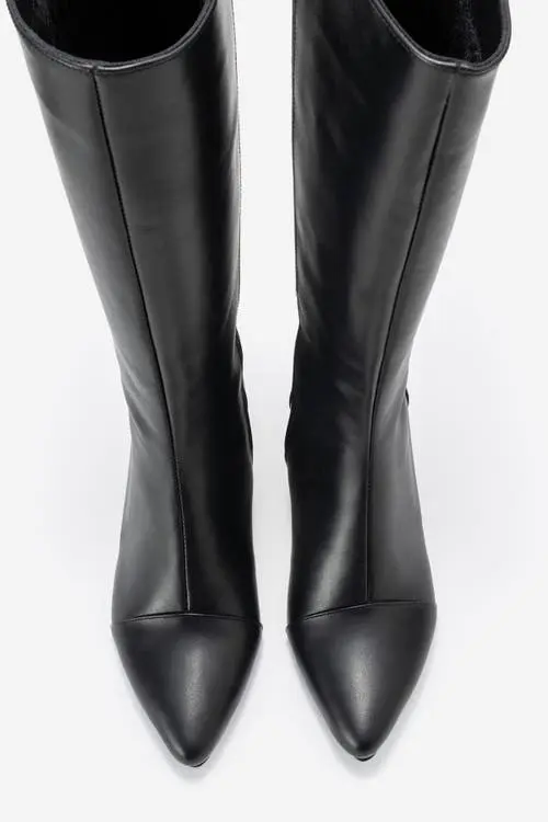 FOREVER & ALWAYS SHOES Osmera Leather Knee High Boots