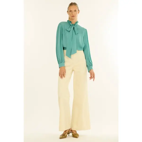 SECRET PON-PON Maribelle Blouse - Cyan Green
