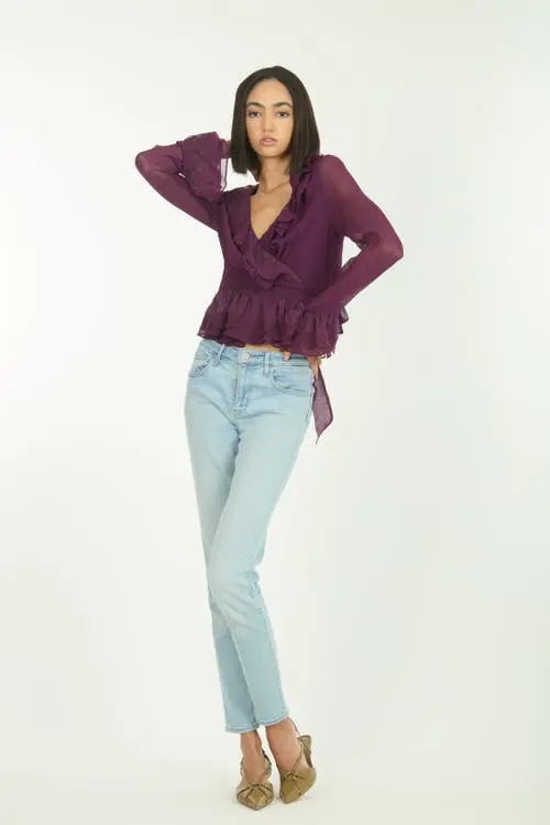 SECRET PON-PON Poet Blouse - Bordeaux