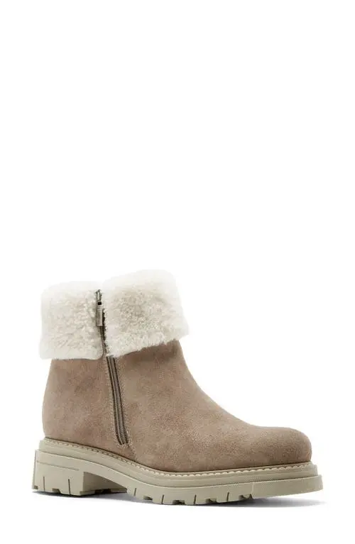 La Canadienne Dixie Genuine Shearling Trim Ankle Boots