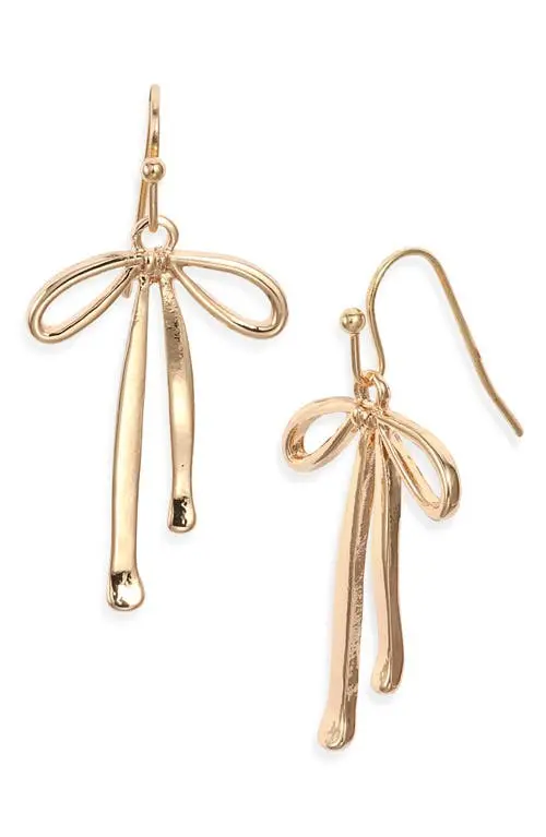 Bp. Bow Drop Earrings - Gold