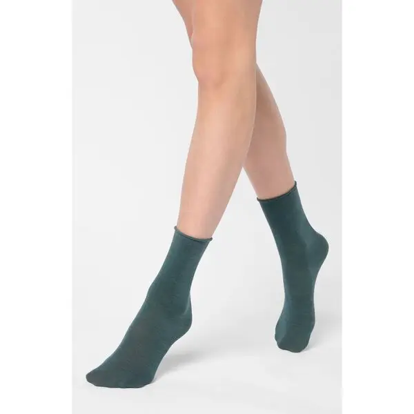 Oroblu Nives -blend Crew Socks - Forest