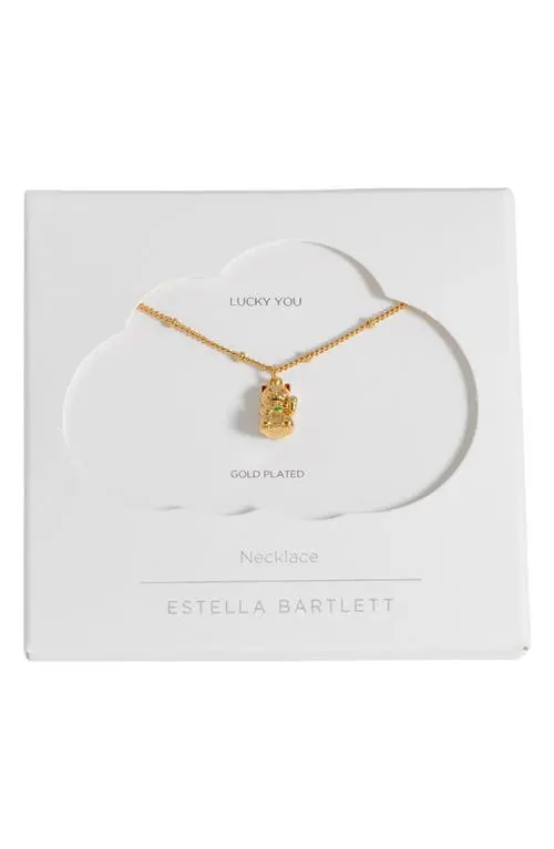 Estée Lauder Lucky Cat Pendant Necklace