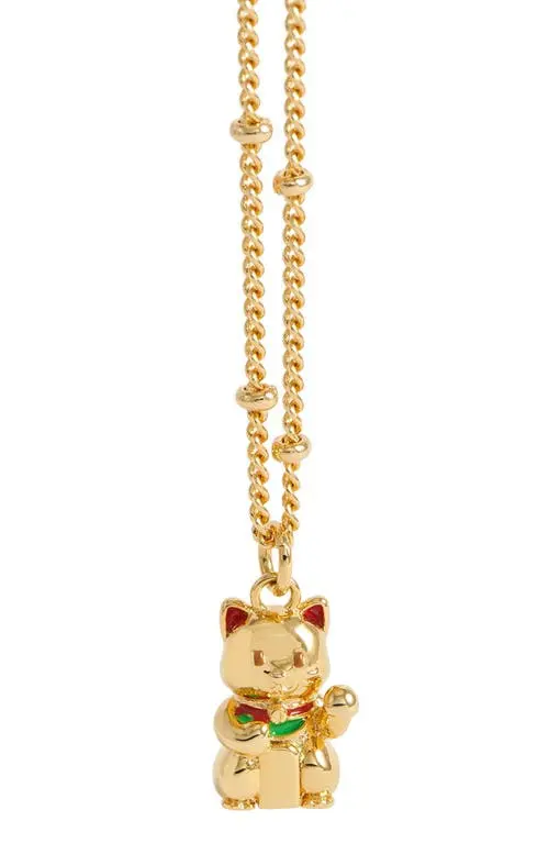 Estée Lauder Lucky Cat Pendant Necklace