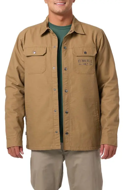 O'Neill Fleece Lined Cotton Canvas Jacket