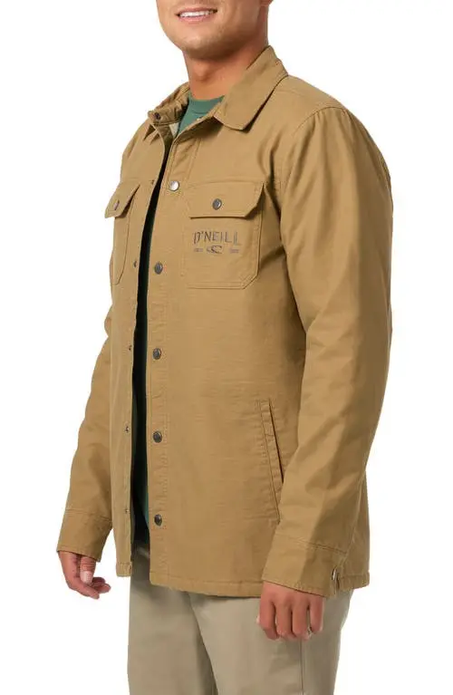 O'Neill Fleece Lined Cotton Canvas Jacket