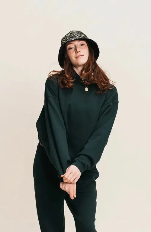 OCIO Organic Cotton Teddy Oversized Hoodie - Grove