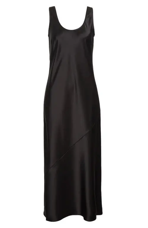 St. John Sarah Liquid Satin Shift Dress