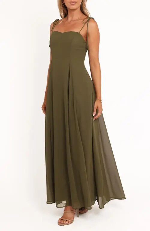 PETAL & PUP Rayna Tie Strap Maxi Dress