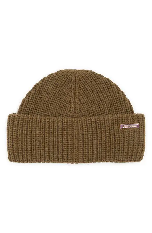 Barbour Mosely Cotton & Wool Blend Beanie - Light Sage