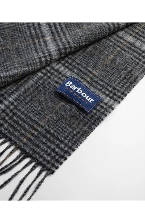 Barbour Danbrooke Plaid Fringed Wool & Cashmere Scarf
