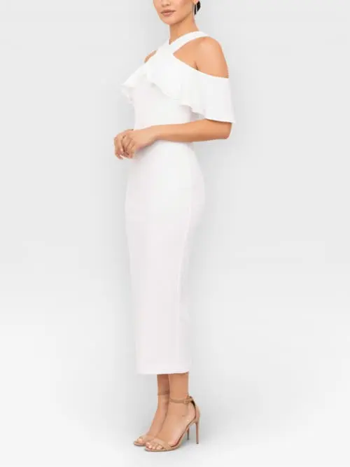 Rachel Rachel Roy Off-the-shoulder Ruffle Midi Dress