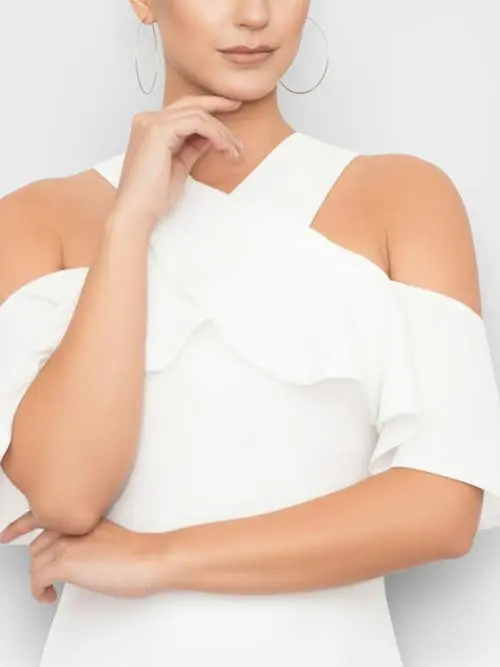 Rachel Rachel Roy Off-the-shoulder Ruffle Midi Dress