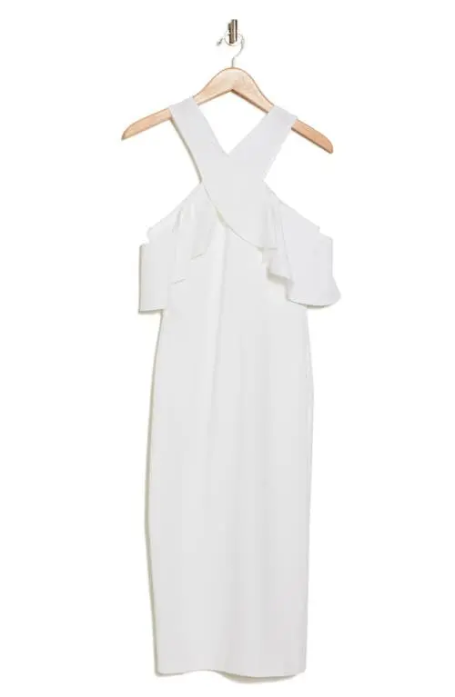 Rachel Rachel Roy Jolie Ruffle Cold Shoulder Midi Dress