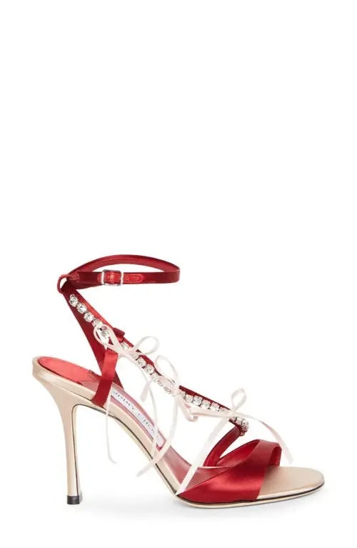 JIMMY CHOO Lula Ankle Strap Sandal - Macaron/ruby Red