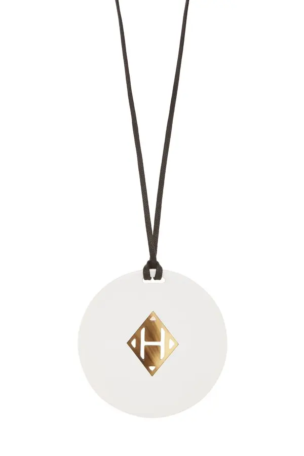 Hermès Acrylic And Buffalo Horn Charm Necklace