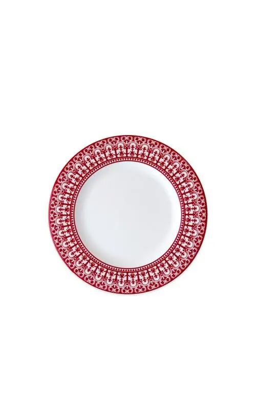 CASKATA Casablanca Crimson Rimmed Salad Plateporcelainset 4 - Red