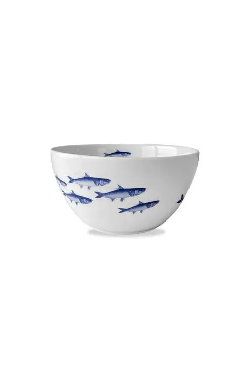 CASKATA School Of Fish Cereal Bowlporcelainset 4 - Blue