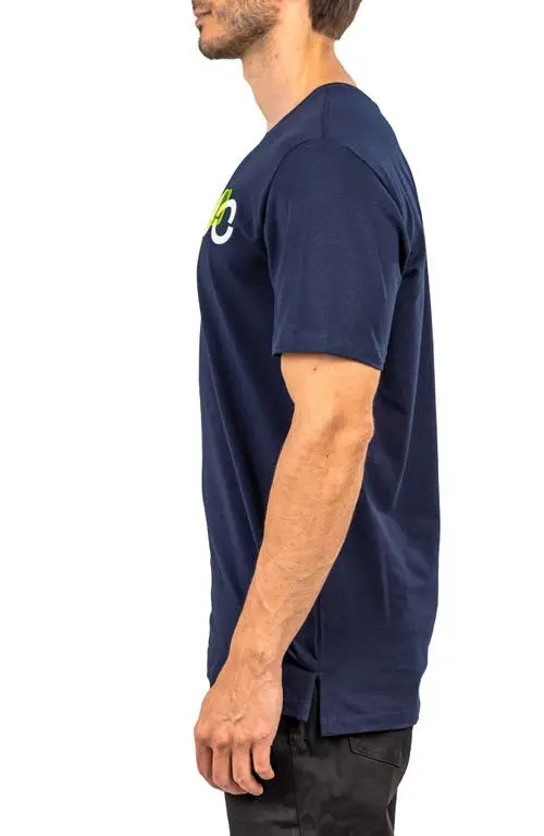MACEOO Wakeupfight Navy Graphic T-shirt