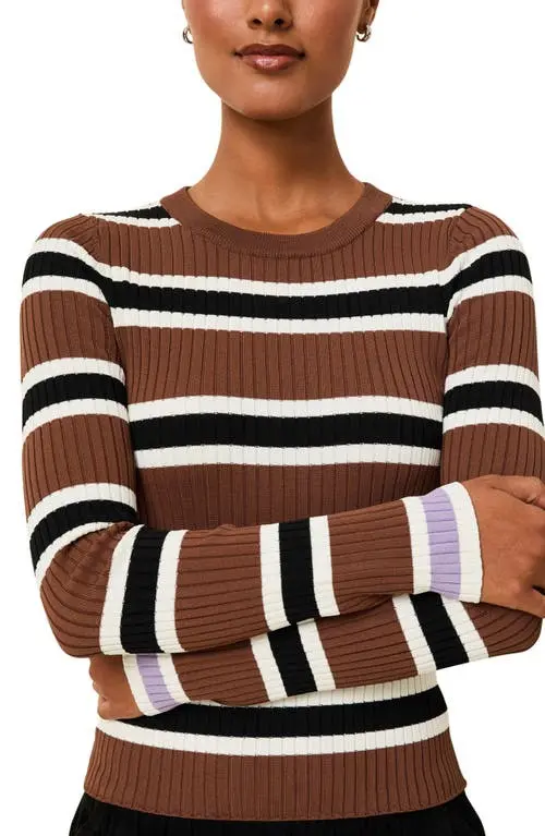 Solid & Striped The Dora Rib Stripe Top - Coconut Stripe